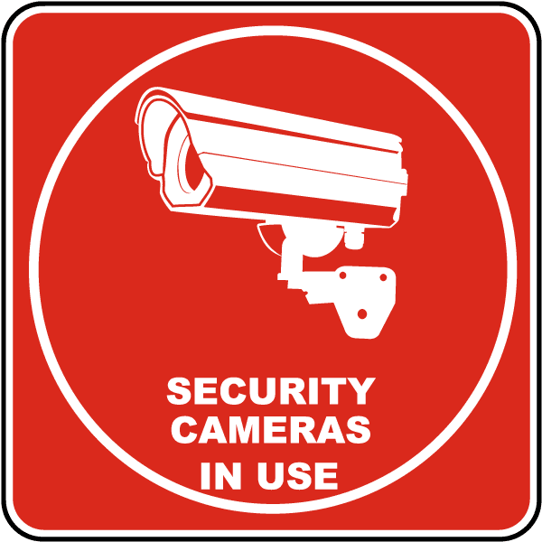 Vinyl Stickers - Security Cameras in Use Sign H9 - Safety and Warning ...