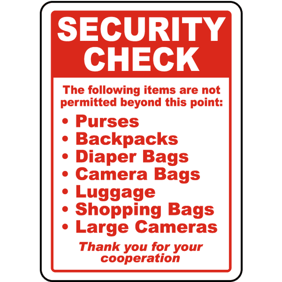 Vinyl Stickers - Security Check List Sign - Safety and Warning ...