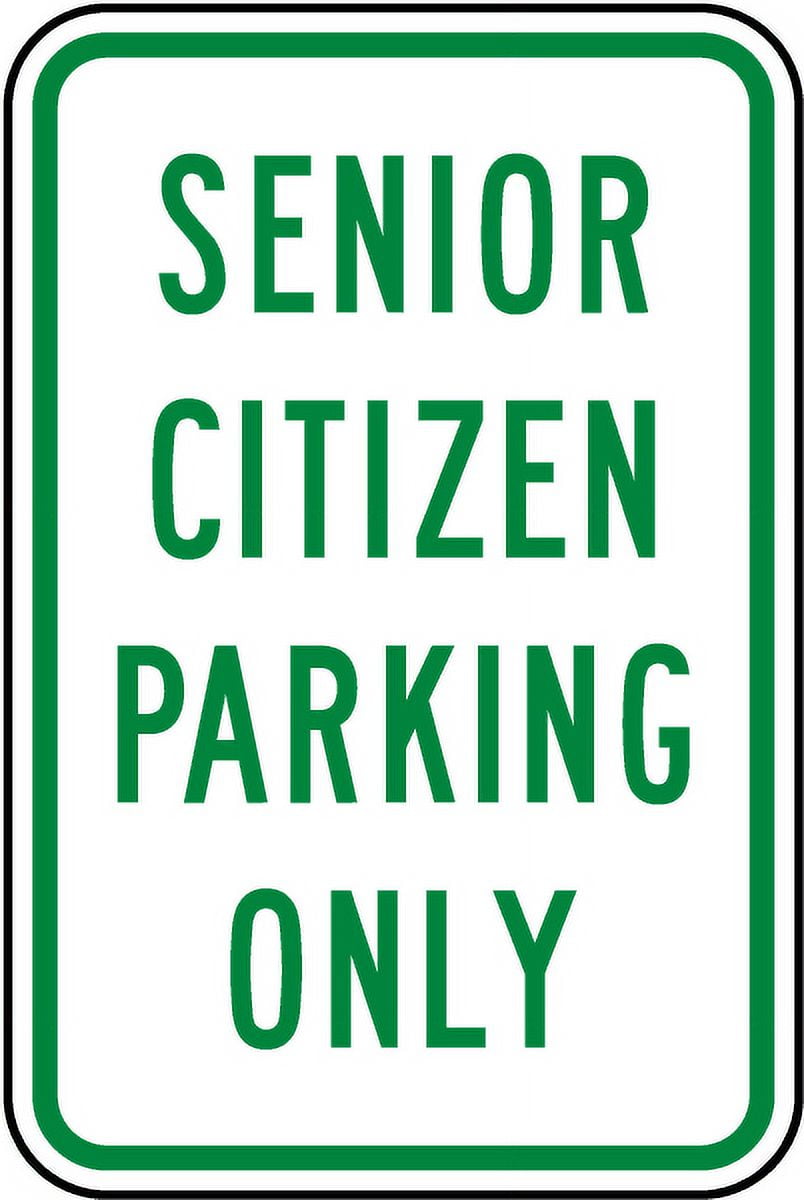 Vinyl Stickers - Senior Citizen Parking Only Sign - Safety and Warning ...