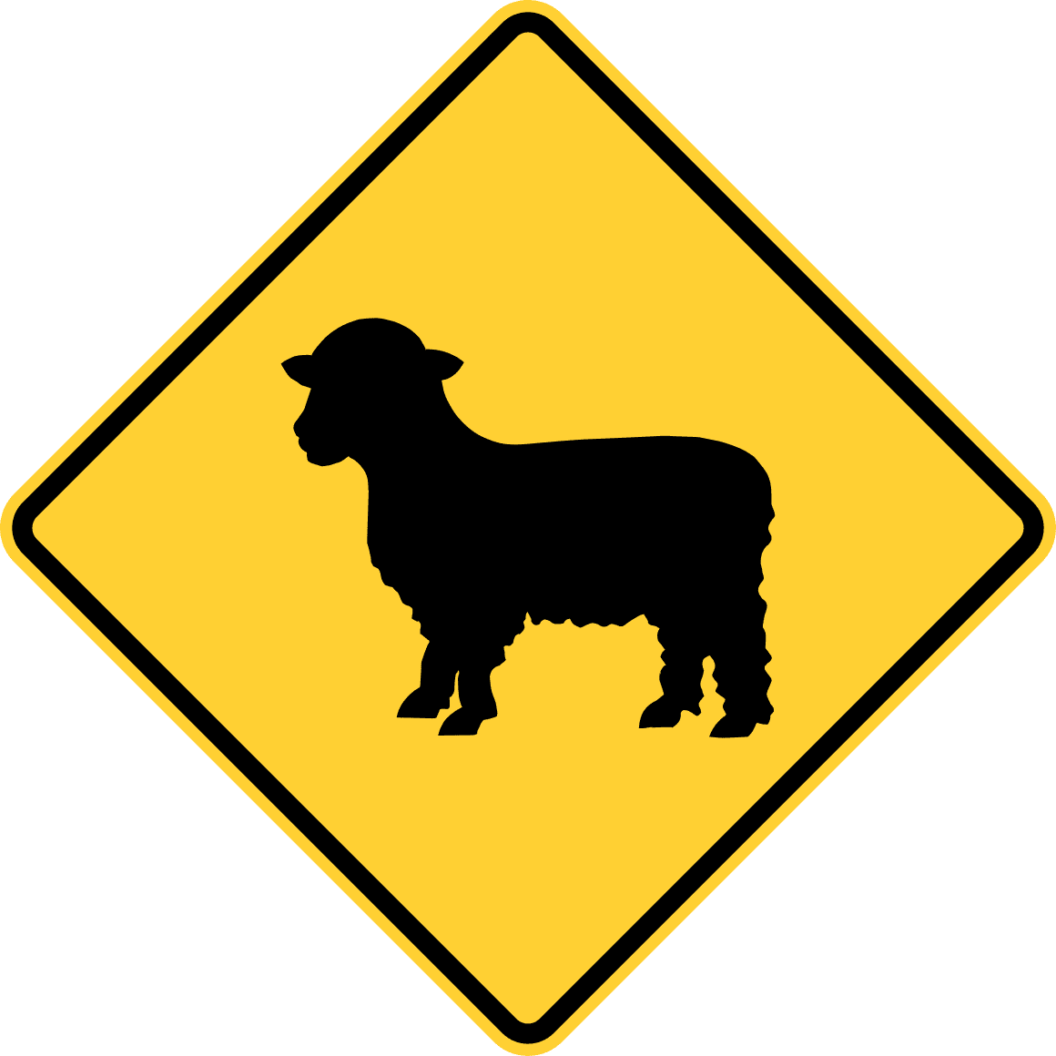 Vinyl Stickers - Sheep Crossing - Safety and Warning Warehouse Signs ...