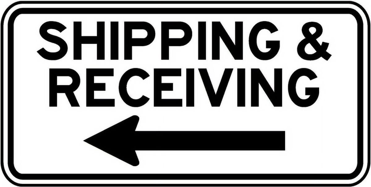 Vinyl Stickers - Shipping Receiving (Left Arrow) Sign - Safety and ...