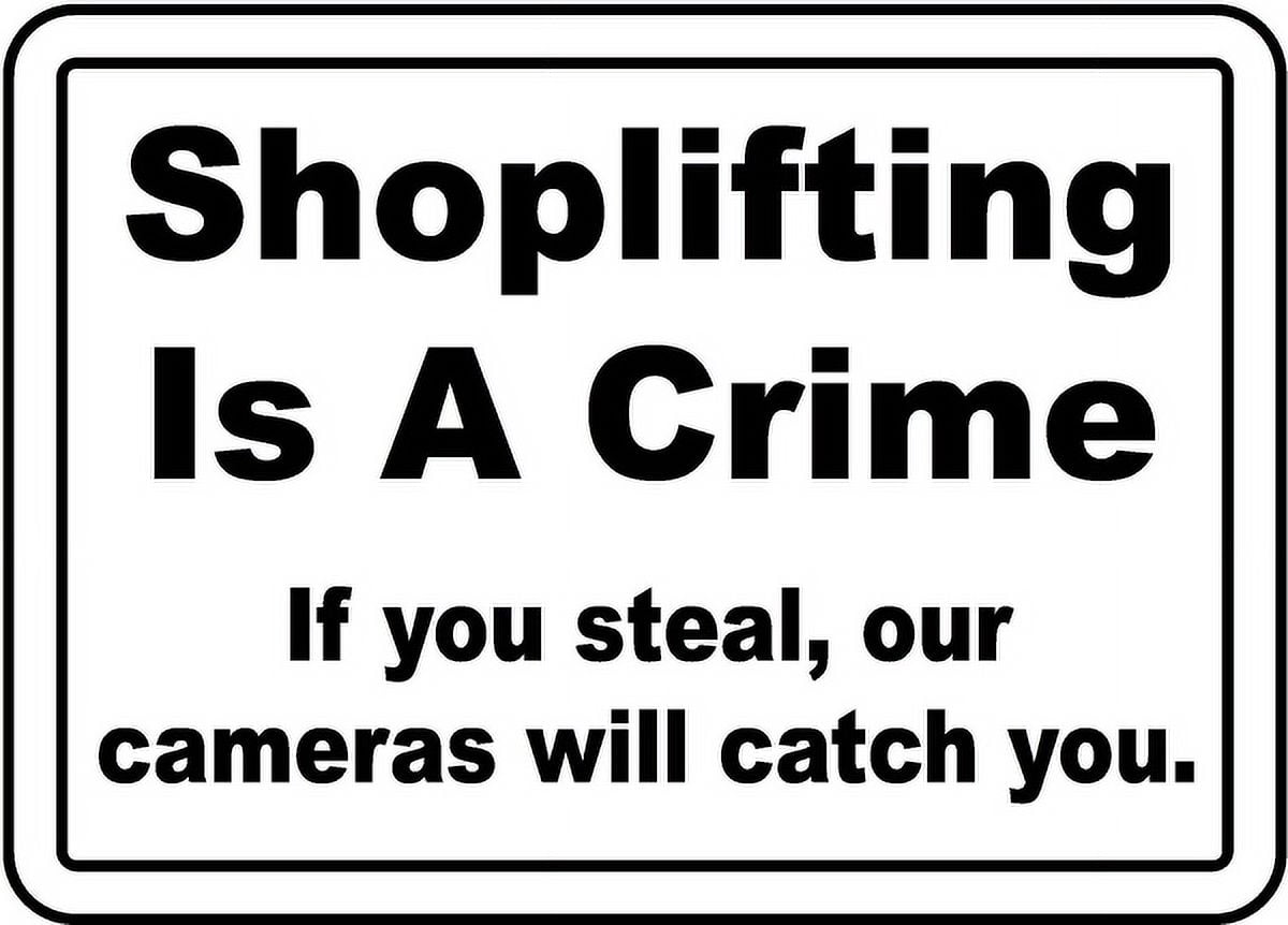Vinyl Stickers - Shoplifting is A Crime Sign 2 - Safety and Warning ...
