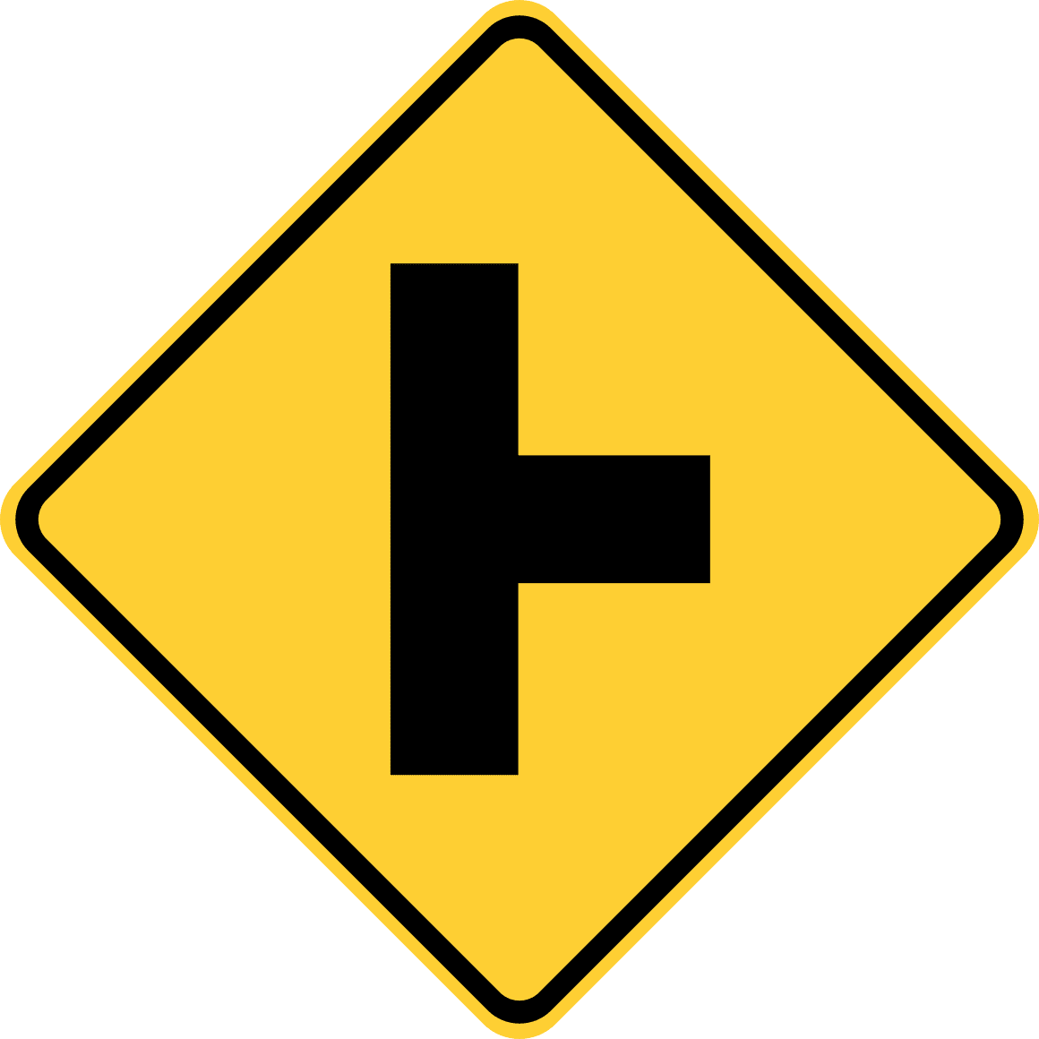 Vinyl Stickers - Side Road at a Perpendicular Angle - Safety and ...