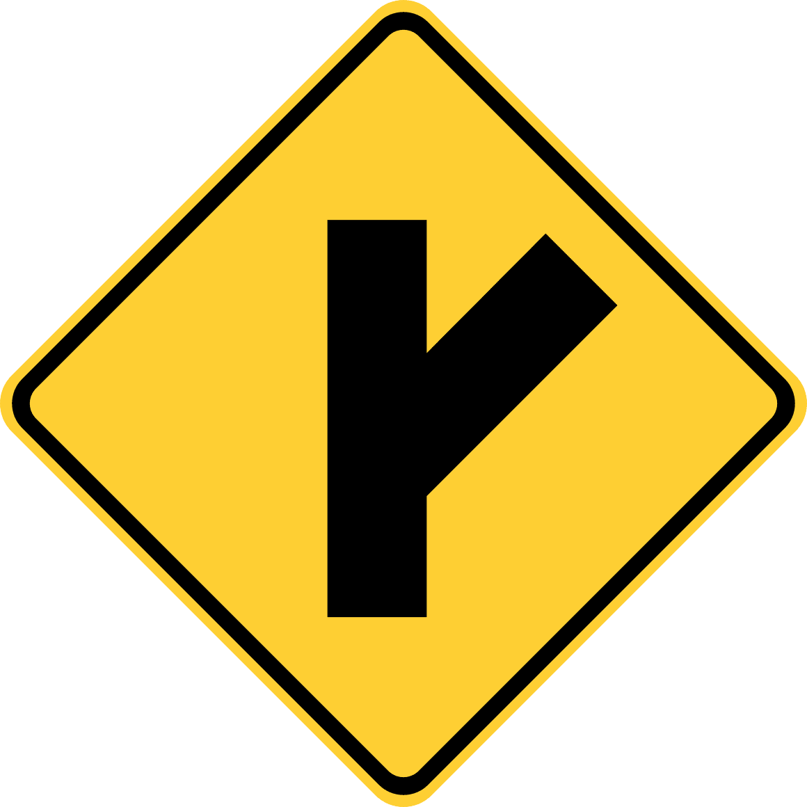 Vinyl Stickers - Side Road at an Acute Angle - Safety and Warning ...