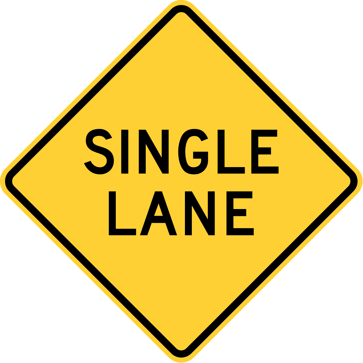 Vinyl Stickers - Single Lane, New York State - Safety and Warning ...