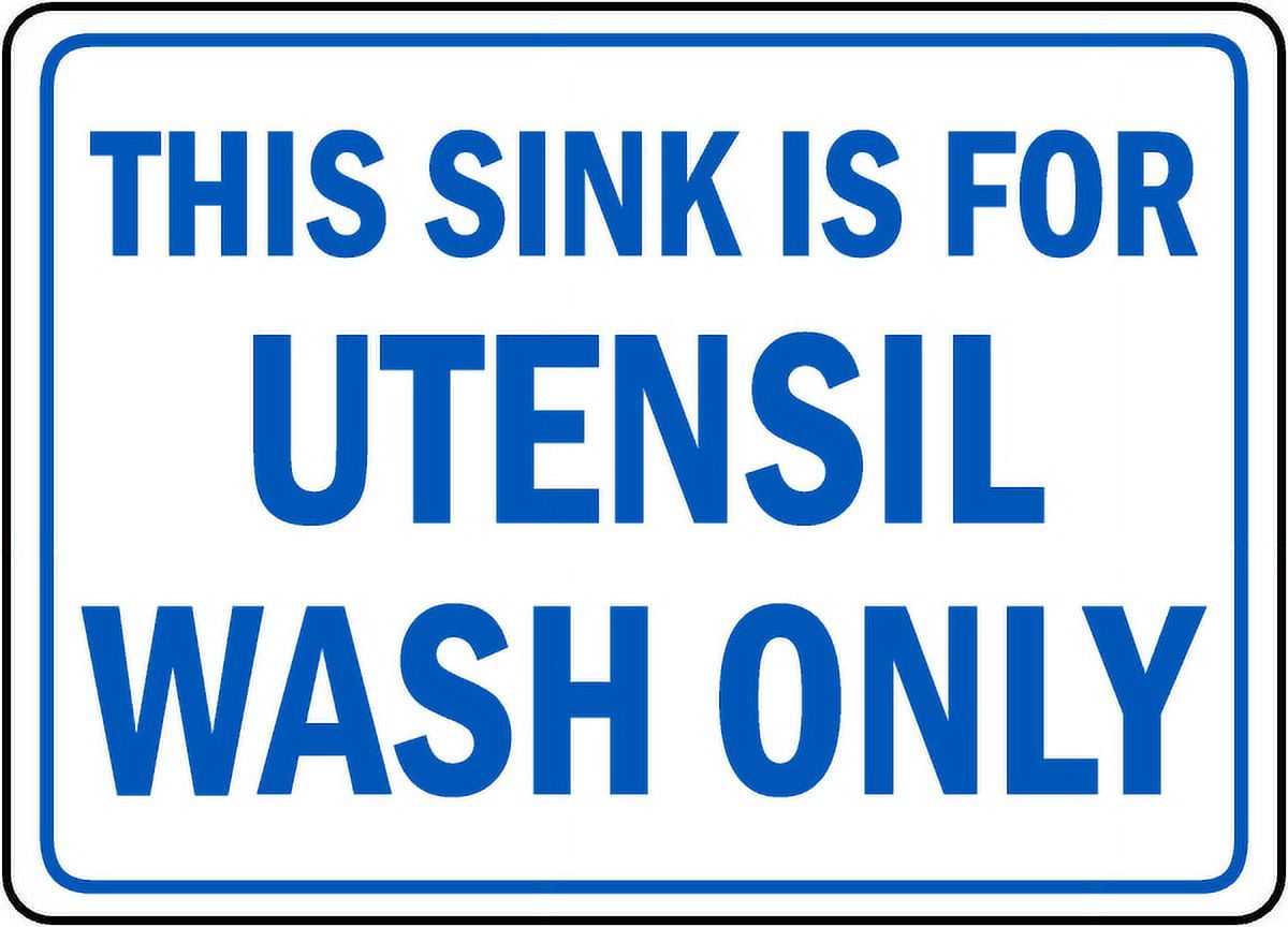 Vinyl Stickers - Sink is for Utensil Wash Only Sign - Safety and ...