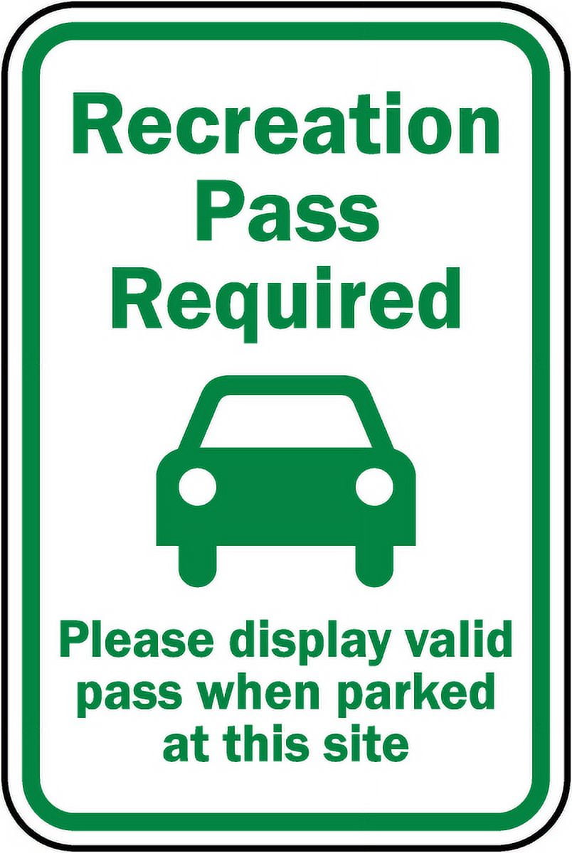 Vinyl Stickers - Site Recreation Pass Required Sign - Safety and ...