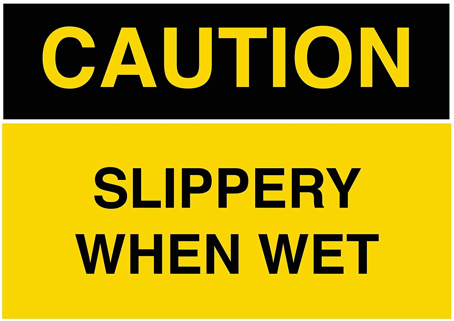 Vinyl Stickers - Slippery When Wet Sign K4 - Safety and Warning ...