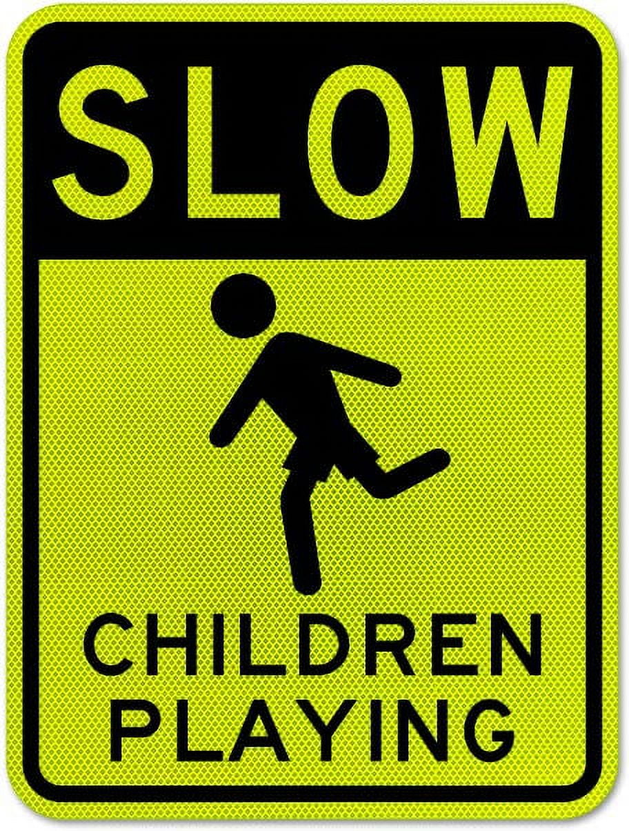 Vinyl Stickers - Slow Children Playing Sign - Safety and Warning ...