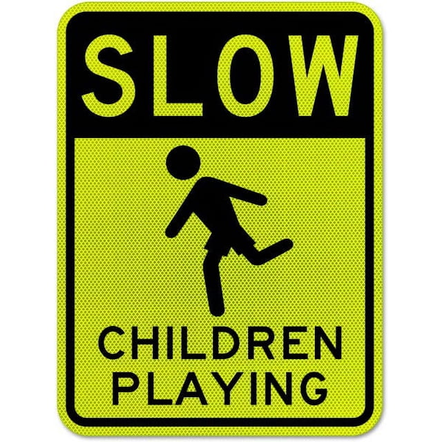 Vinyl Stickers - Slow Children Playing Sign - Safety and Warning ...