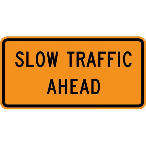 Vinyl Stickers - Slow Traffic Ahead - Safety and Warning Warehouse ...