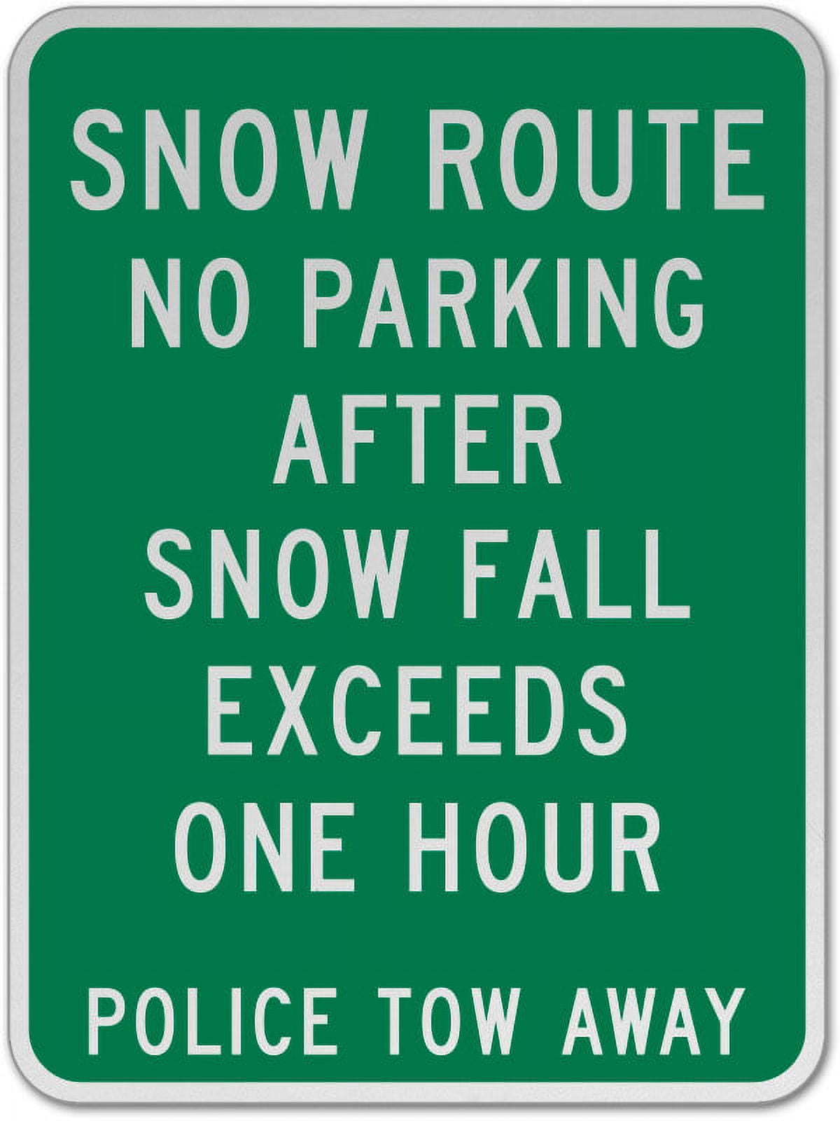 Vinyl Stickers - Snow Route No Parking Sign K9 - Safety and Warning ...