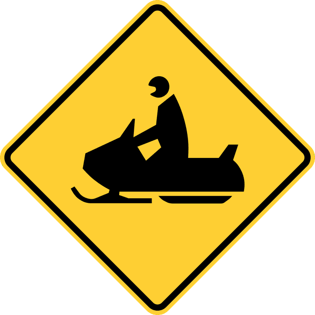 Vinyl Stickers - Snowmobile Sign (MUTCD) - Safety and Warning Warehouse ...
