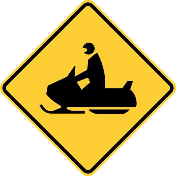Vinyl Stickers - Snowmobile Sign (MUTCD) - Safety and Warning Warehouse ...