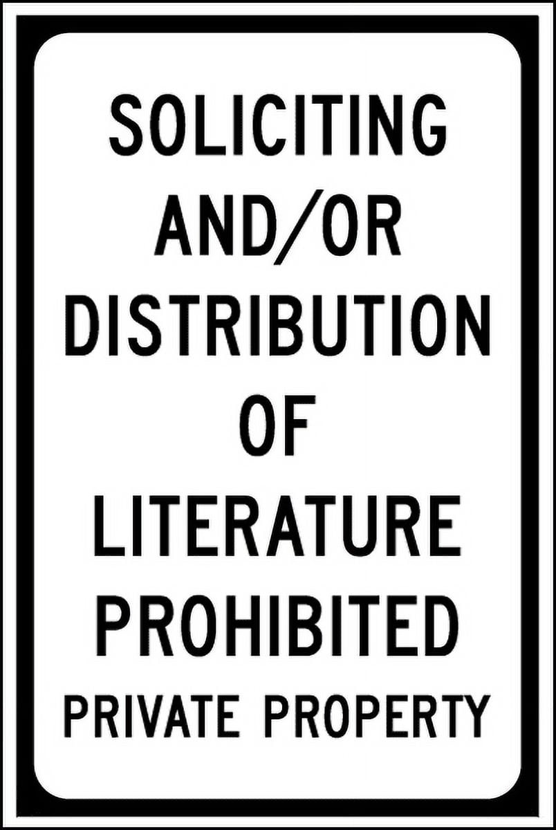 Vinyl Stickers - Soliciting Literature Prohibited Sign - Safety and ...