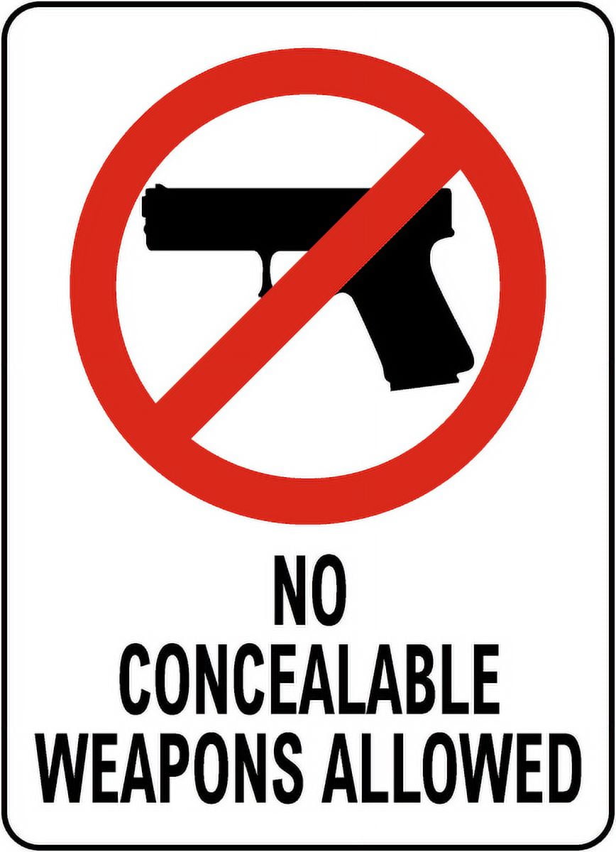Vinyl Stickers - South Carolina No Weapons Sign - Safety and Warning ...