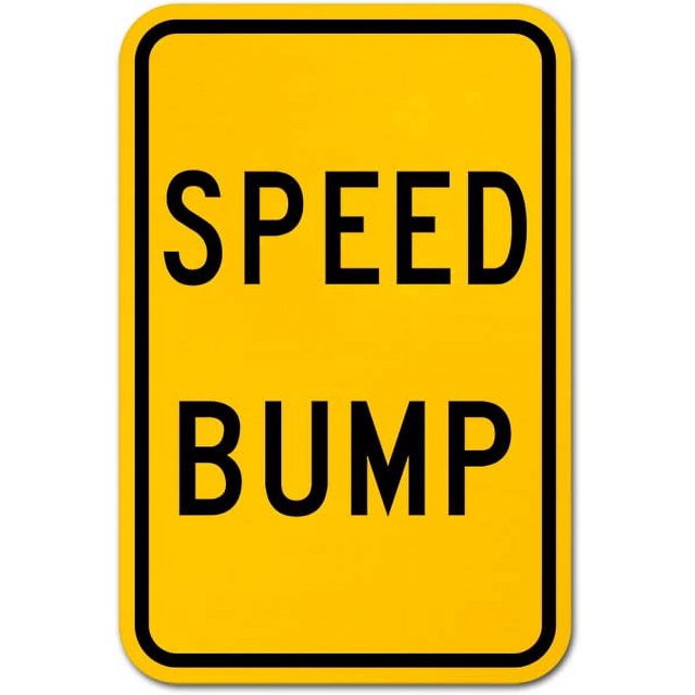 Vinyl Stickers - Speed Bump Sign - Safety and Warning Warehouse Signs ...