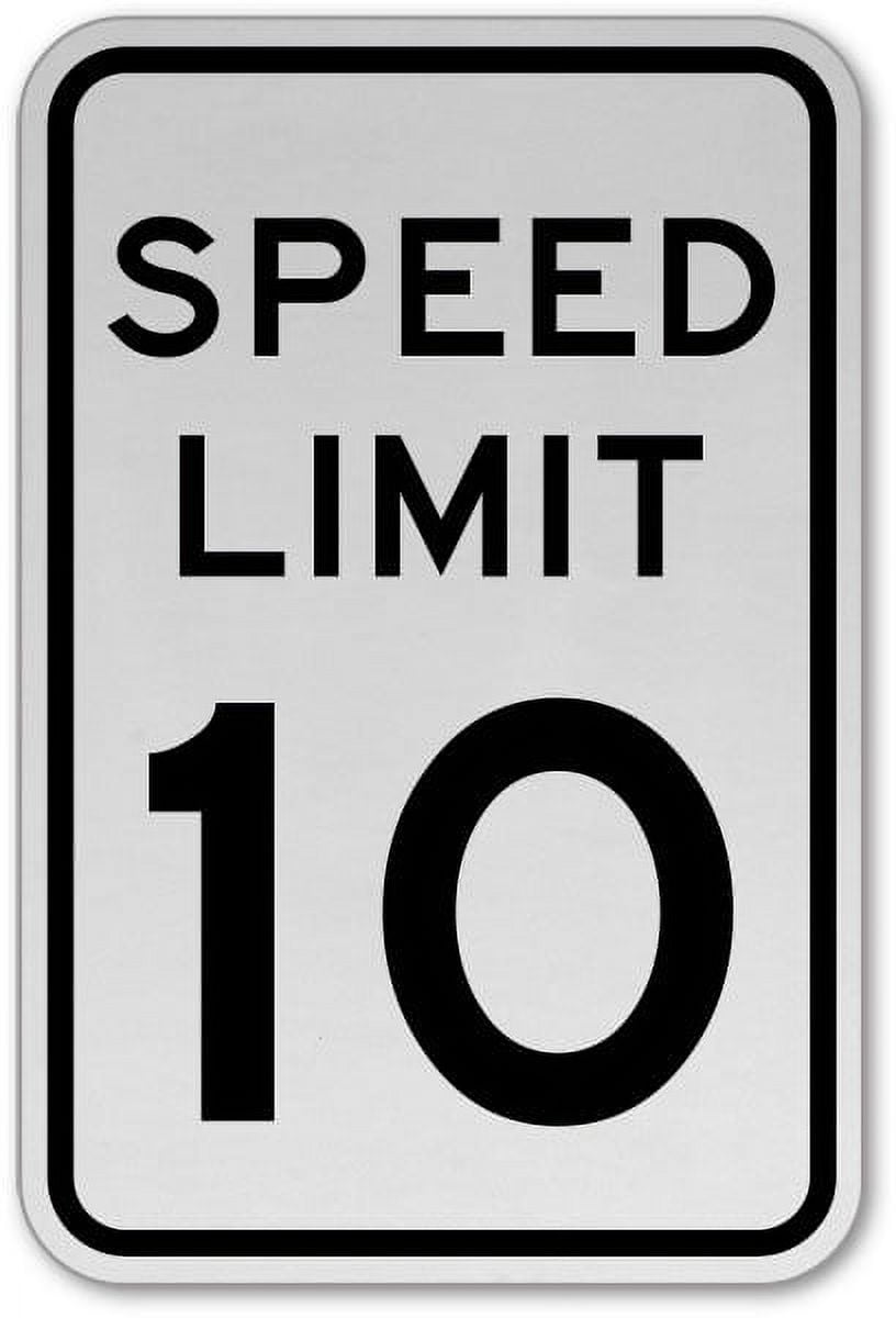 Vinyl Stickers - Speed Limit 10 MPH Sign - Safety and Warning Warehouse ...