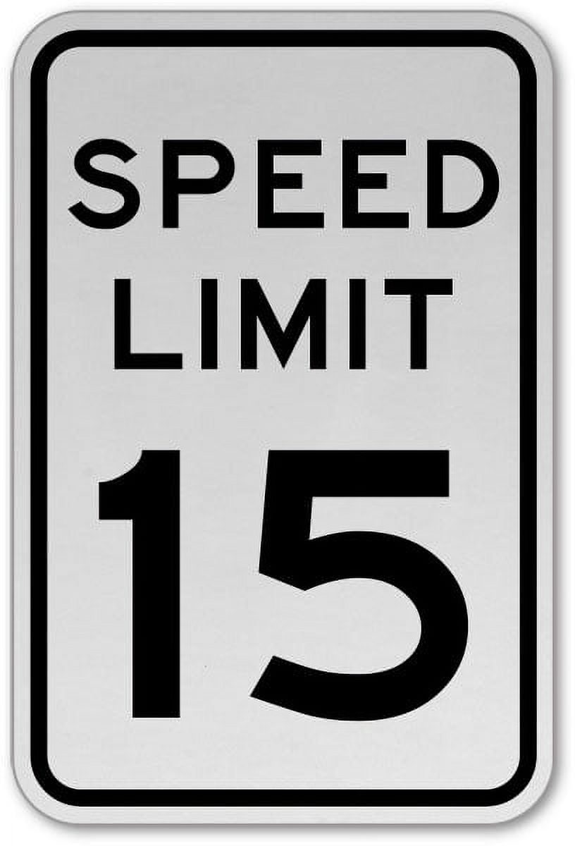 Vinyl Stickers - Speed Limit 15 MPH Sign - Safety and Warning Warehouse ...