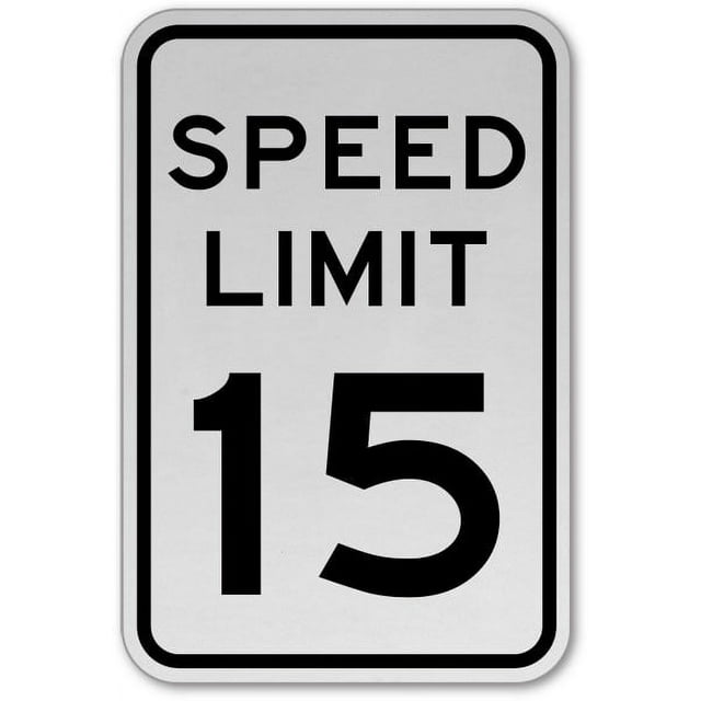 Vinyl Stickers - Speed Limit 15 MPH Sign - Safety and Warning Warehouse ...