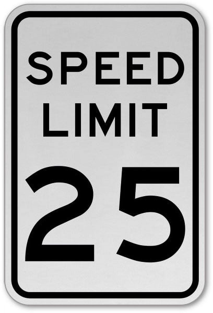 Vinyl Stickers - Speed Limit 25 MPH Sign - Safety and Warning Warehouse ...