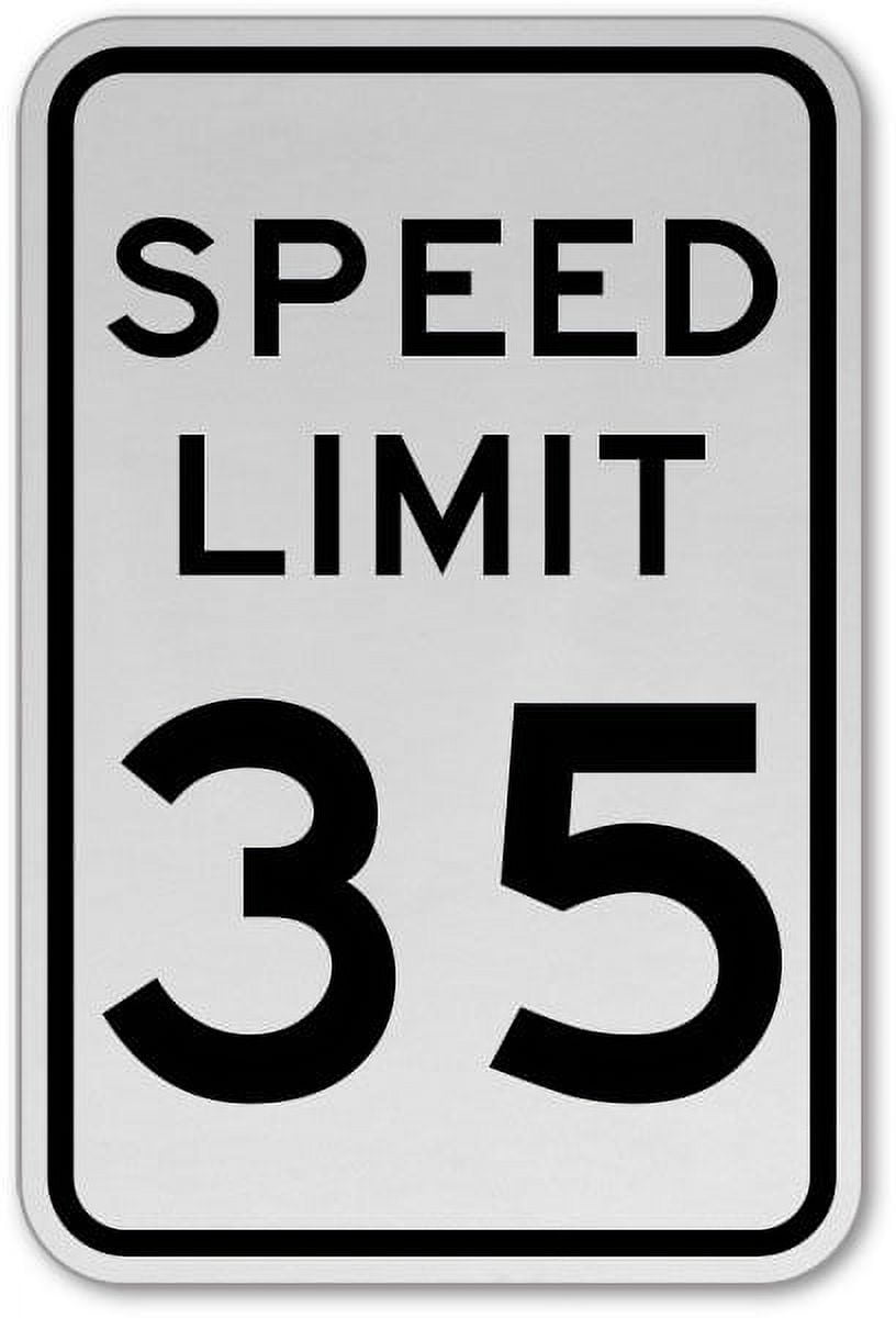 Vinyl Stickers - Speed Limit 35 MPH Sign - Safety and Warning Warehouse ...