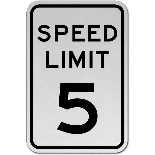 Vinyl Stickers - Speed Limit 5 MPH Sign - Safety and Warning Warehouse ...