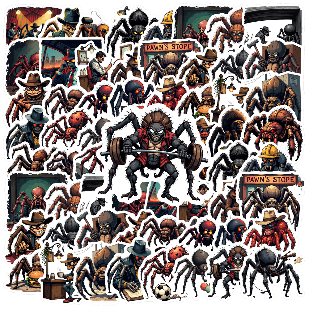 Vinyl Stickers Spider Waterproof Stickers Spider Detective Stickers for ...