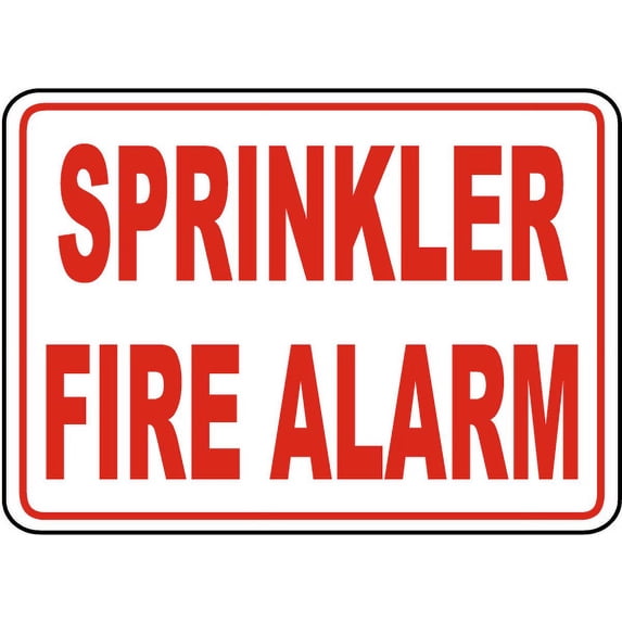 Vinyl Stickers - Sprinkler Fire Alarm Sign - Safety and Warning ...