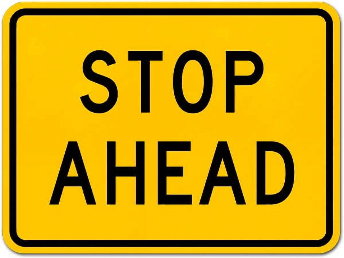 Vinyl Stickers - Stop Ahead Sign 2 - Safety and Warning Warehouse Signs ...