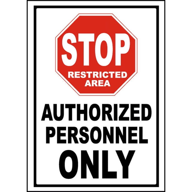 Vinyl Stickers - Stop Authorized Personnel Only Sign - Safety and ...