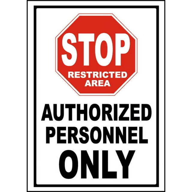 Vinyl Stickers - Stop Authorized Personnel Only Sign - Safety and ...