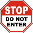 Vinyl Stickers - Stop Do Not Enter Sign M9-Safety and Warning Warehouse ...