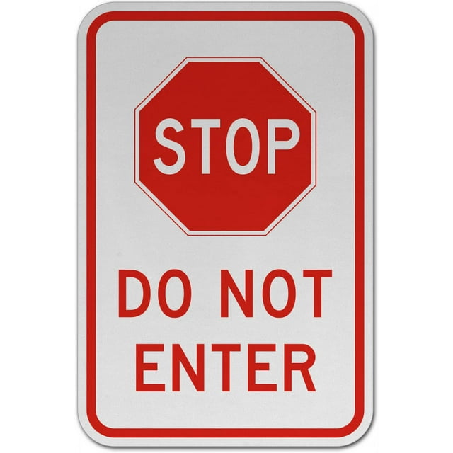 Vinyl Stickers - Stop Do Not Enter Sign N1 - Safety and Warning ...