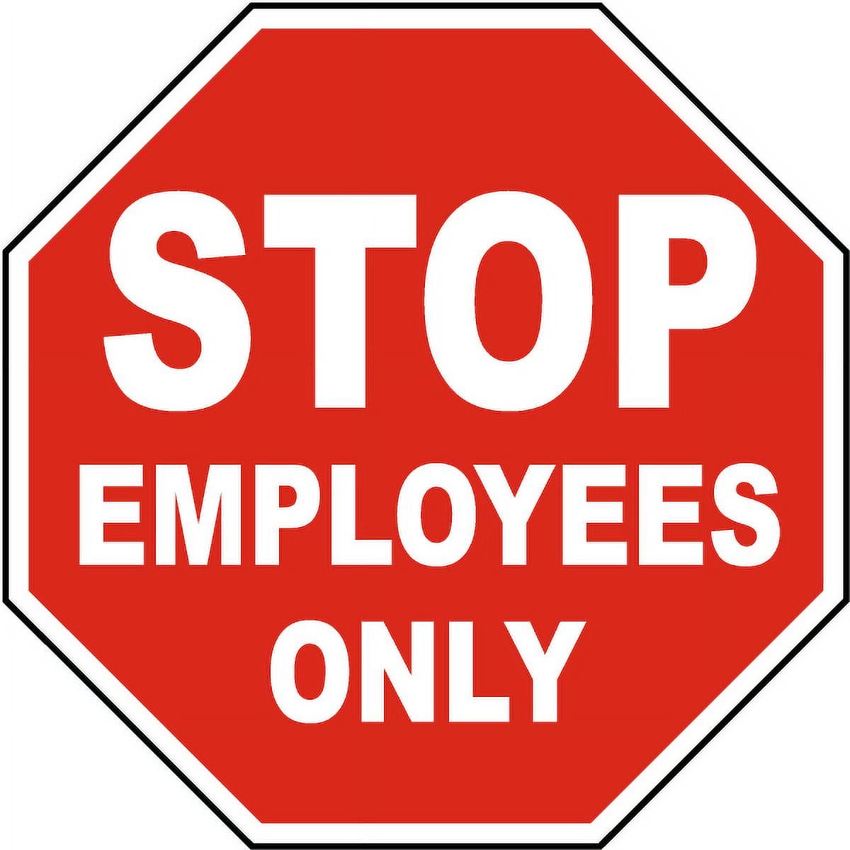 Vinyl Stickers - Stop Employees Only Sign - Safety and Warning ...