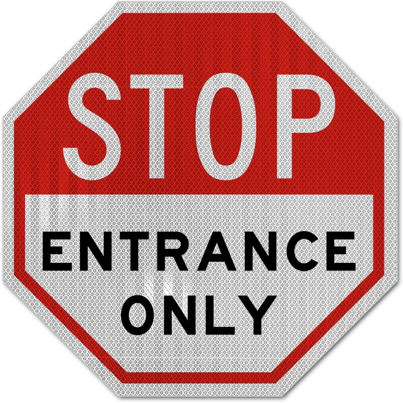 Vinyl Stickers - Stop Entrance Only Sign - Safety and Warning Warehouse ...