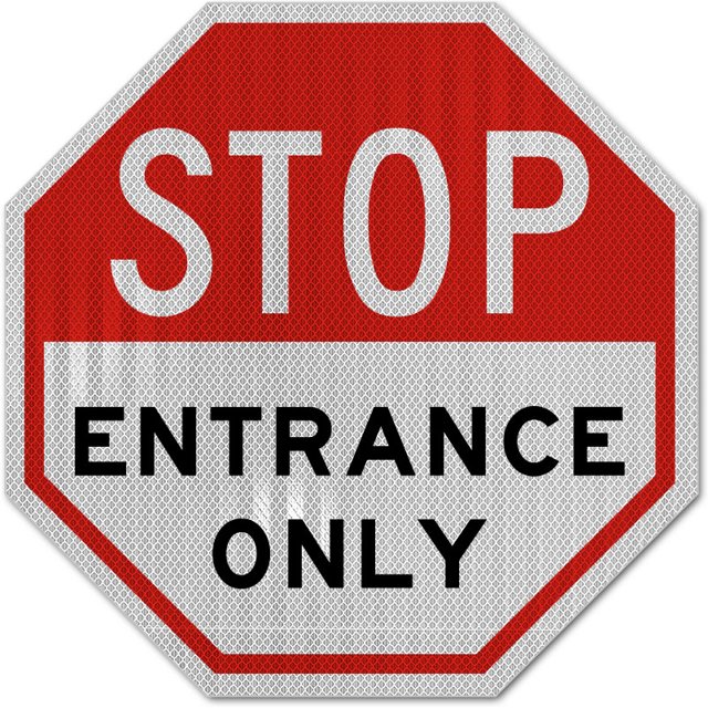 Vinyl Stickers - Stop Entrance Only Sign - Safety and Warning Warehouse ...