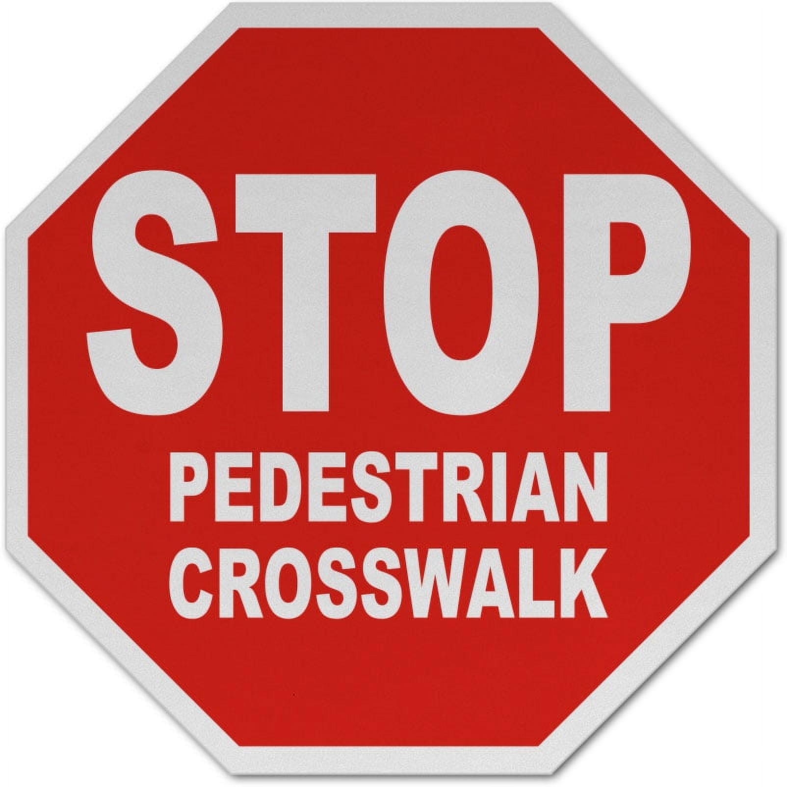 Vinyl Stickers - Stop Pedestrian Crosswalk Sign O3 - Safety and Warning ...