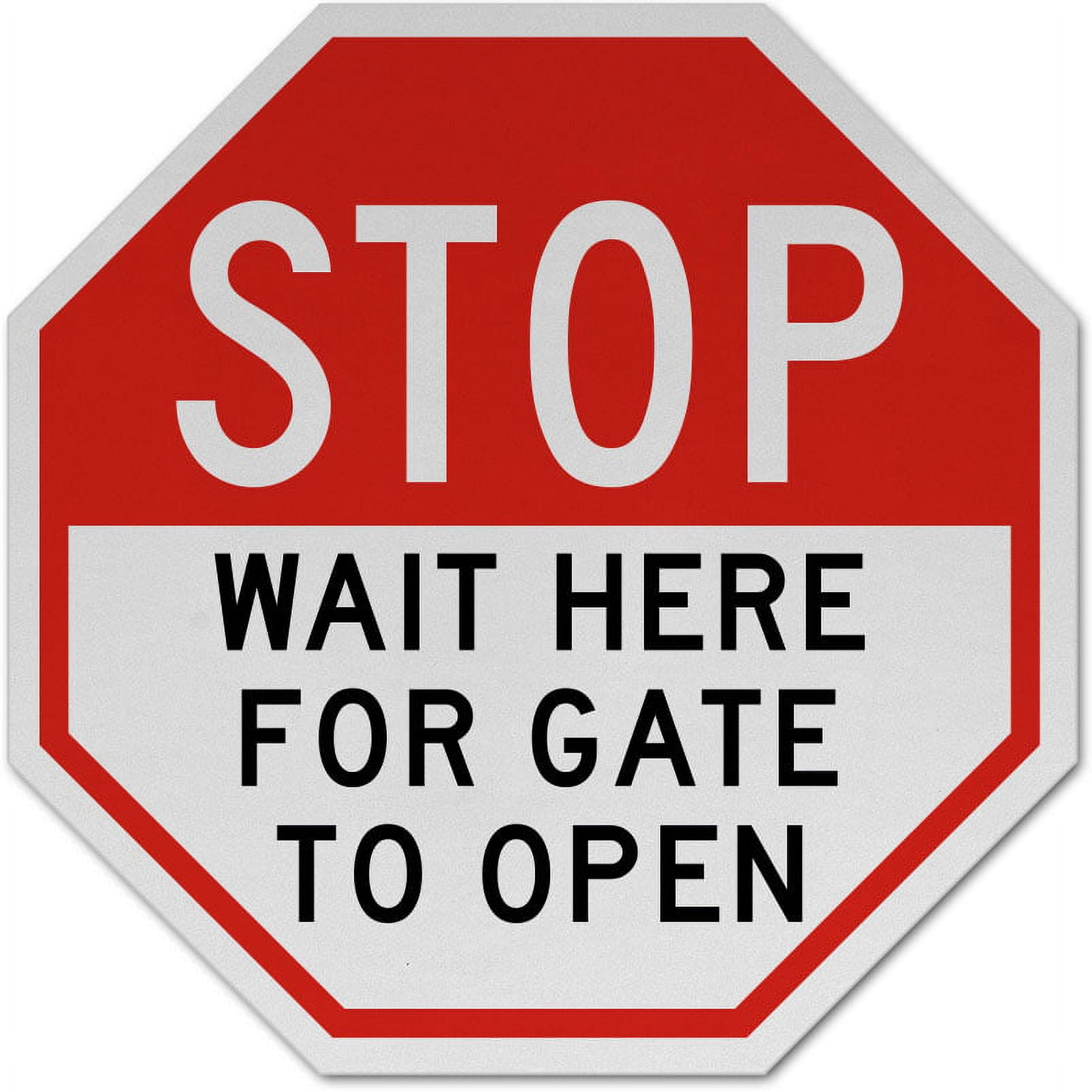 Vinyl Stickers - Stop Wait Here for Gate to Open Sign - Safety and ...