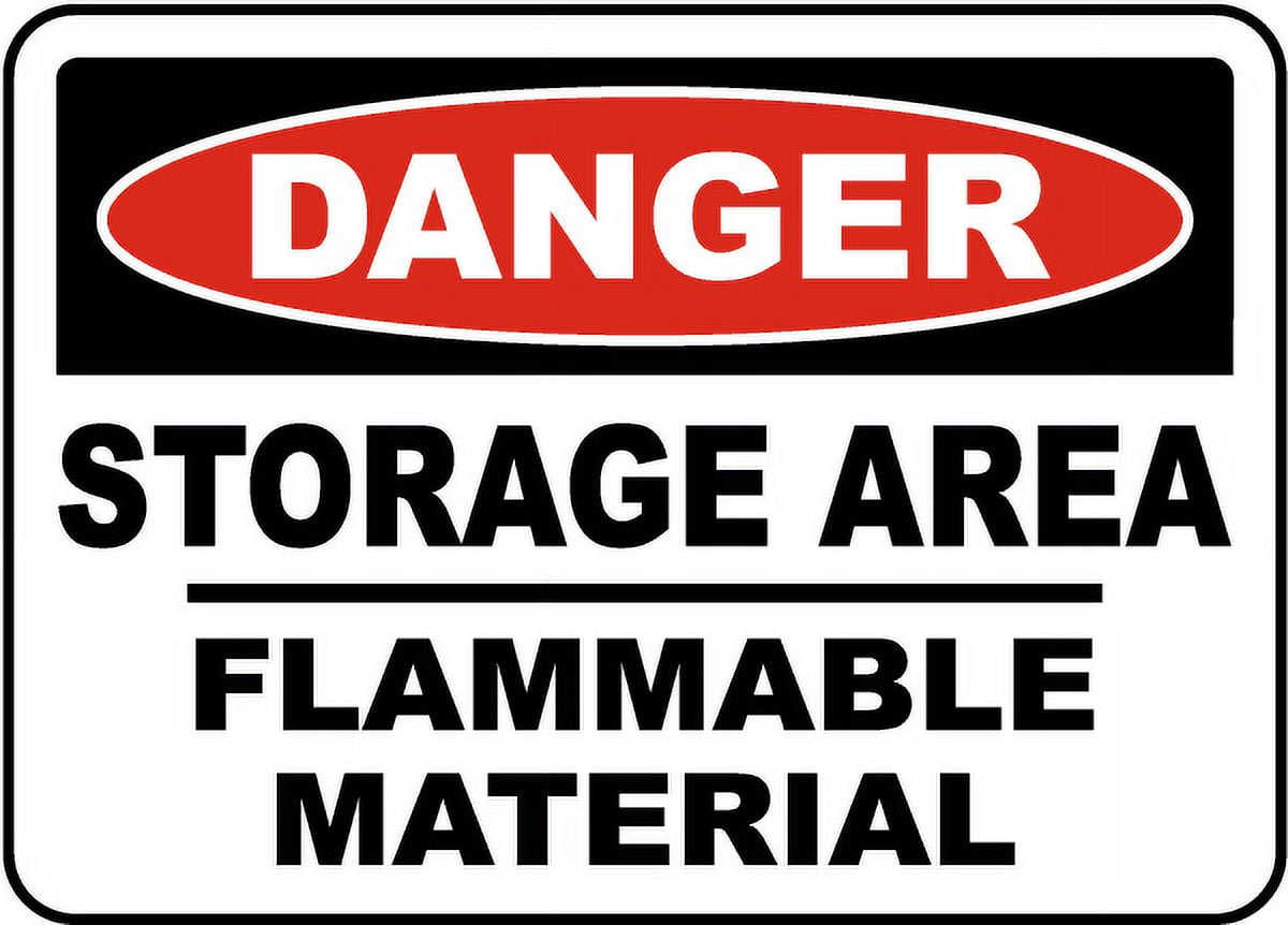 Vinyl Stickers - Storage Area Flammable Sign - Safety and Warning ...