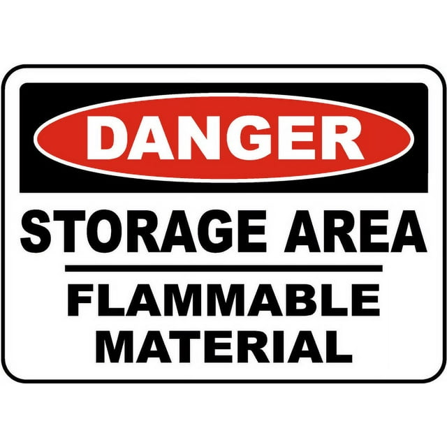 Vinyl Stickers - Storage Area Flammable Sign - Safety and Warning ...