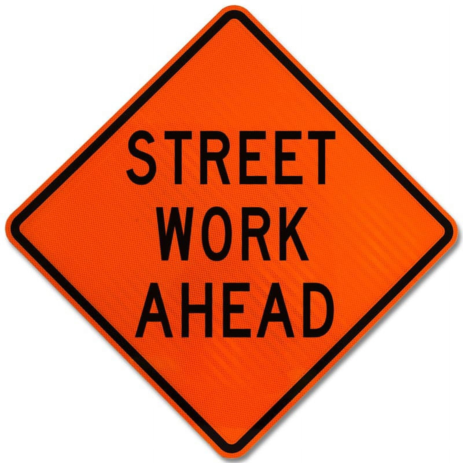Vinyl Stickers - Street Work Ahead Sign - Safety and Warning Warehouse ...