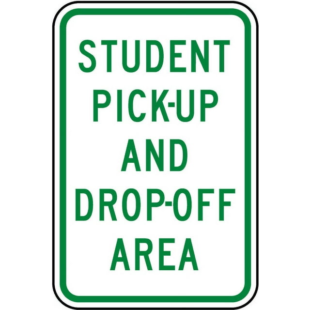 Vinyl Stickers - Student Pick-Up and Drop-Off Area Sign - Safety and ...