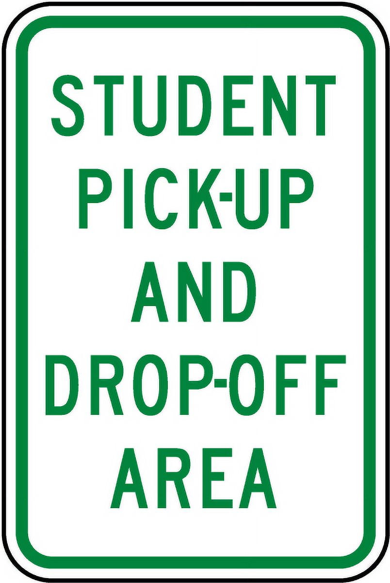 Vinyl Stickers - Student Pick-Up and Drop-Off Area Sign - Safety and ...