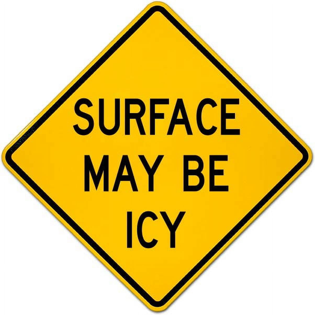 Vinyl Stickers - Surface May Be ICY Sign - Safety and Warning Warehouse ...