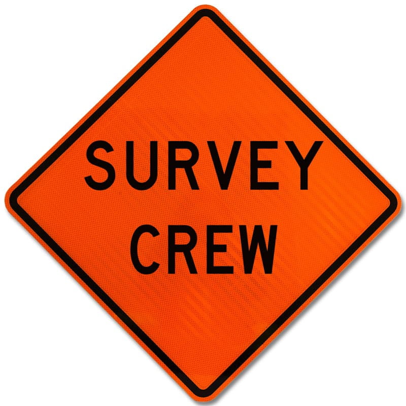 Vinyl Stickers - Survey Crew Sign - Safety and Warning Warehouse Signs ...