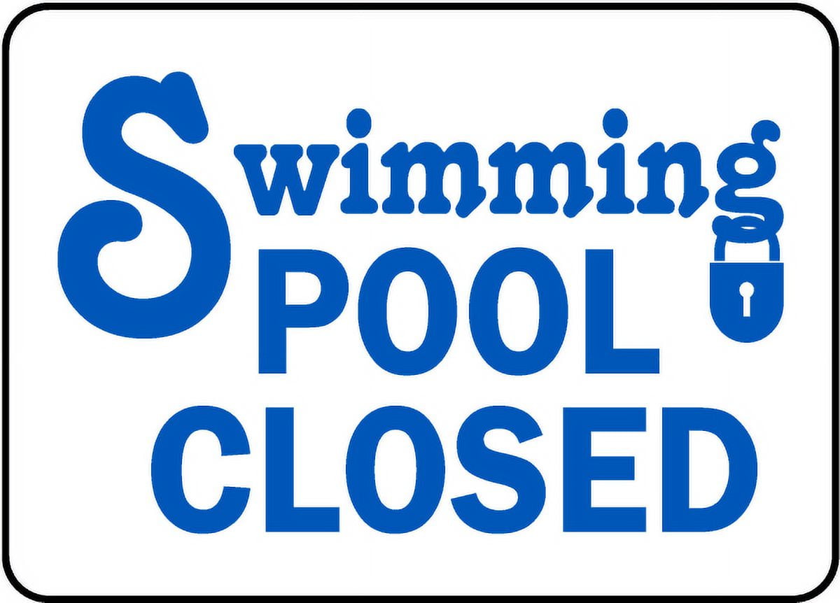 Vinyl Stickers - Swimming Pool Closed Sign - Safety and Warning ...