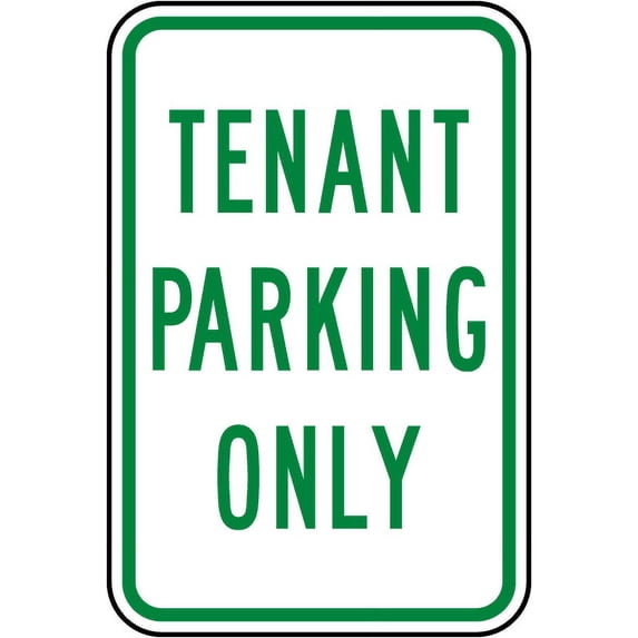 Vinyl Stickers - Tenant Parking Only Sign - Safety and Warning ...