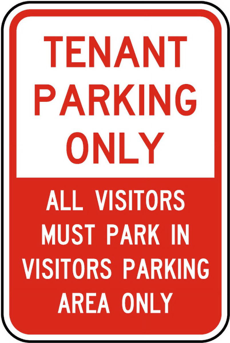 Vinyl Stickers - Tenant Parking Only Signs - Safety and Warning ...