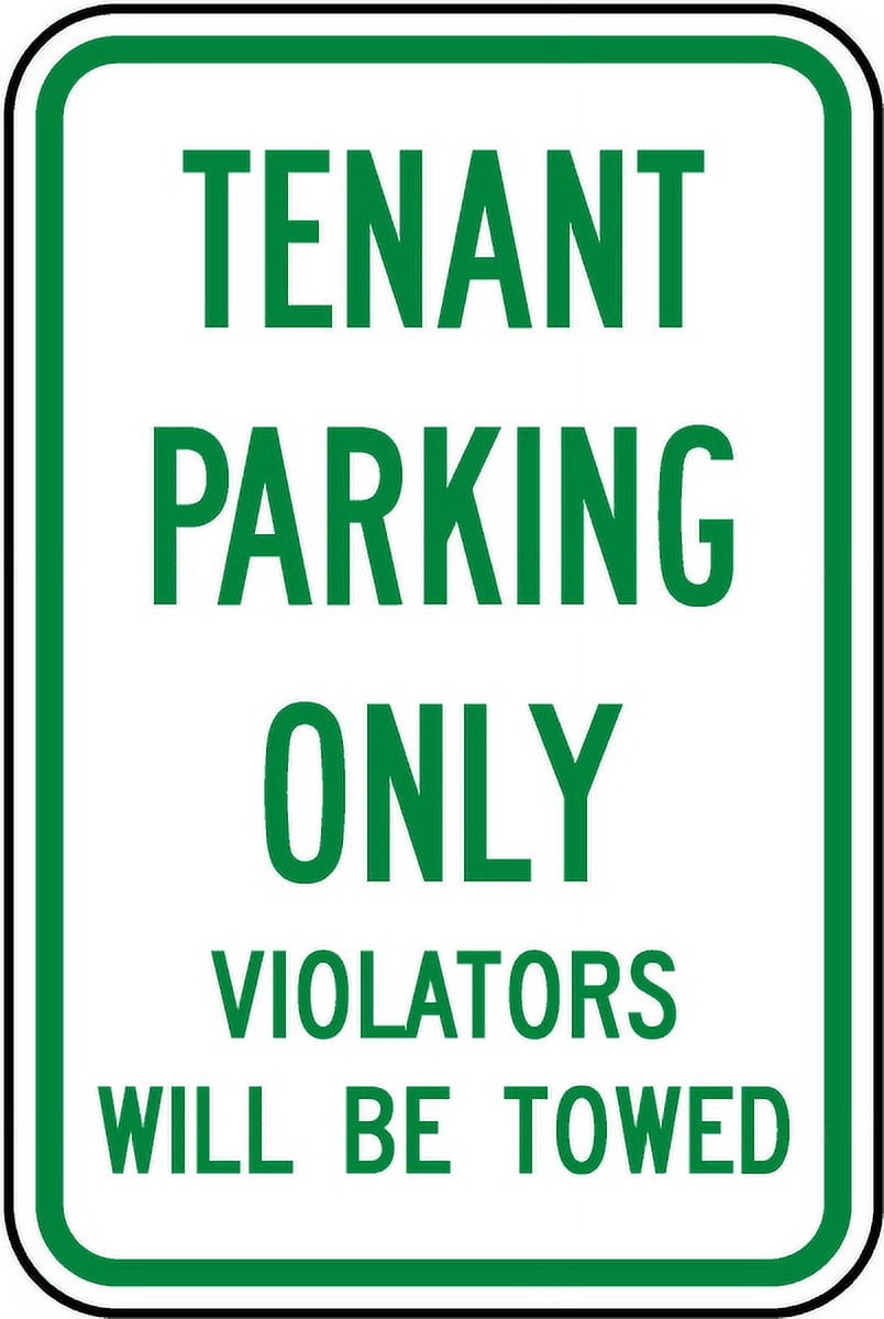 Vinyl Stickers - Tenant Parking Only Violators Towed Sign - Safety and ...